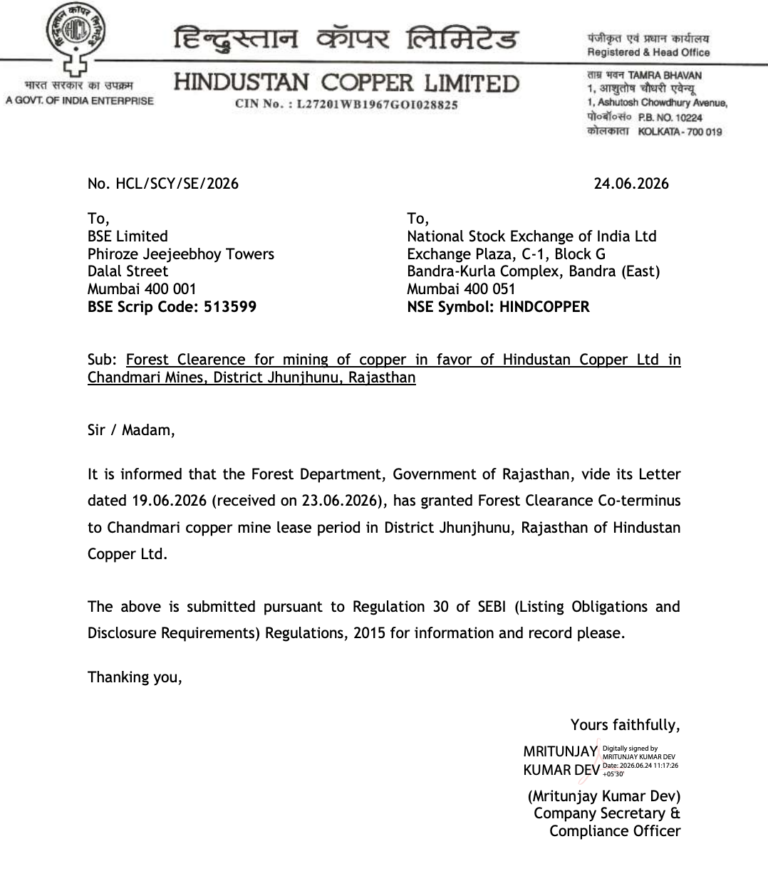 Hindustan Copper Receives Forest Clearance for Chandmari Copper Mine in ...